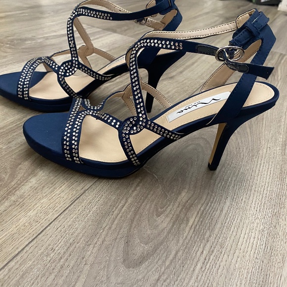 Nina | Shoes | Nina Navy With Rhinestones Heels | Poshmark